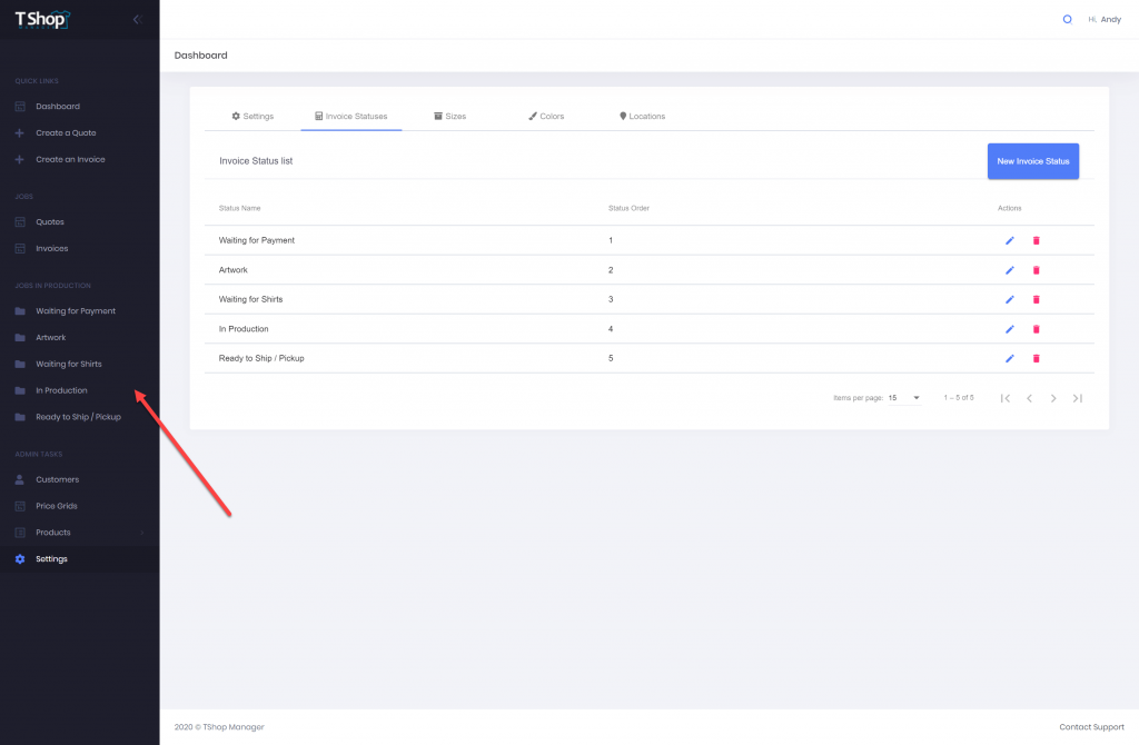 Features | T Shop Manager
